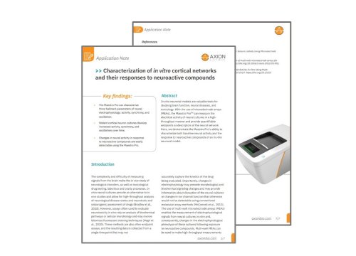 Application Note | Axion Biosystems